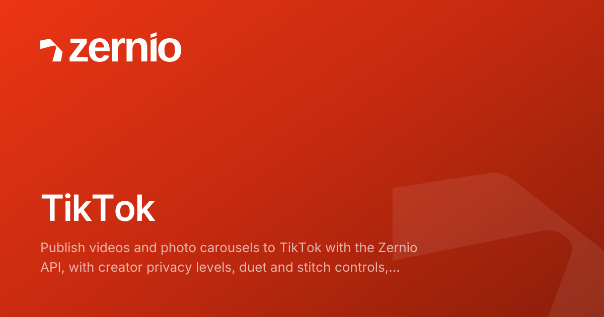 TikTok API - Platforms