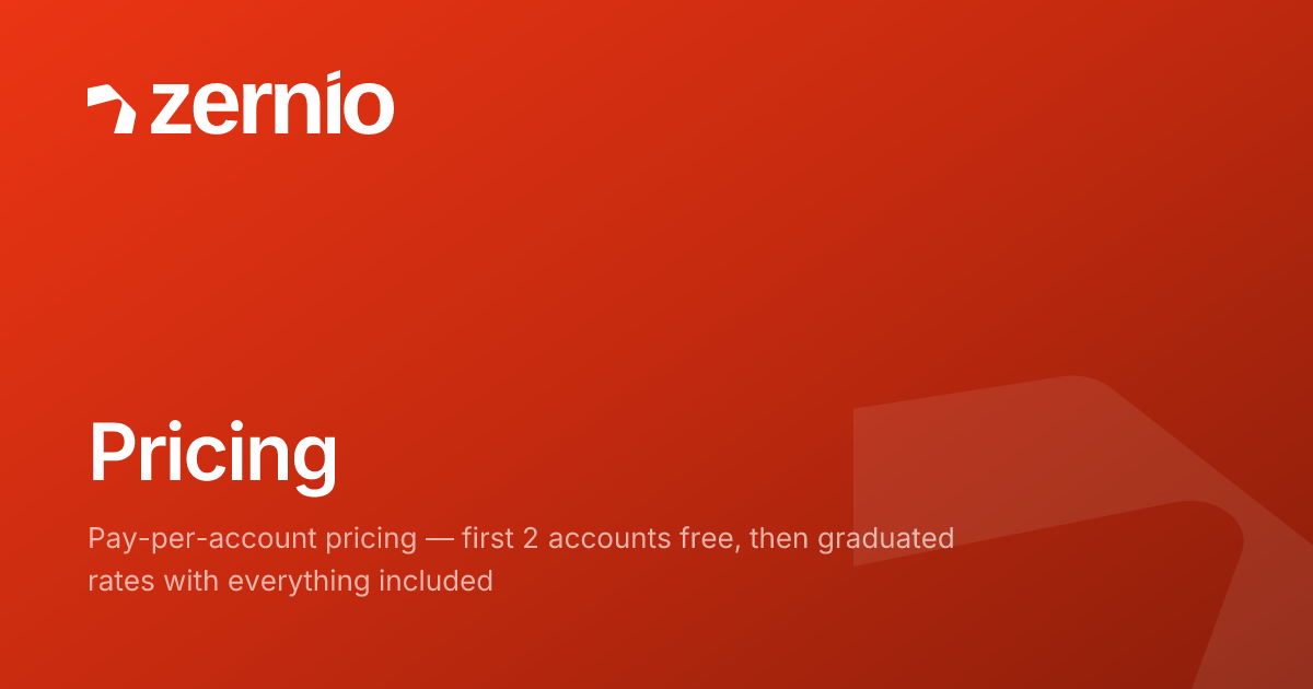 Pricing - Zernio API